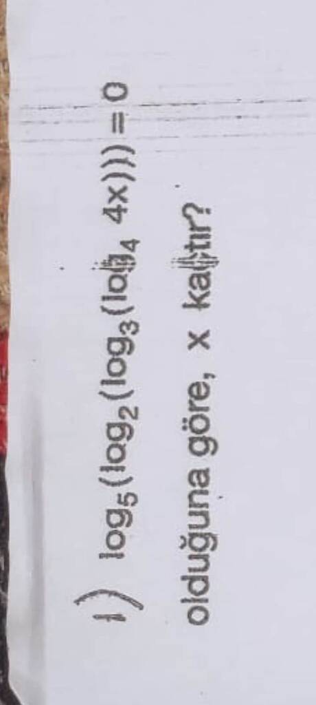Logaritma bir - Sorumatik