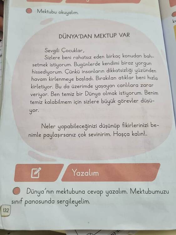 1. Sinif duzeyinde mektup - Sorumatik