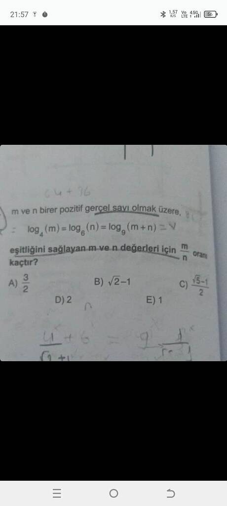 Logaritma değer bulma - Sorumatik