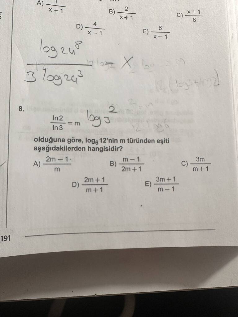 Logaritma cinsinden yazma - Sorumatik