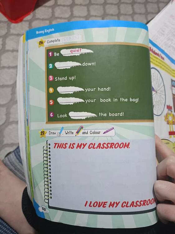 English Instruction Completion for Classroom Commands - Sorumatik