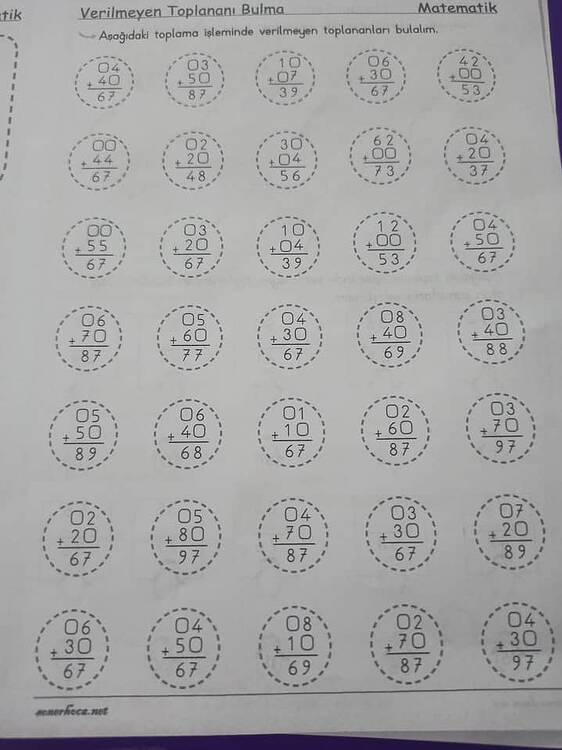 Resimli Soru 11-01-2026 17:47:02 - Verilmeyen Toplananları Bulma ...