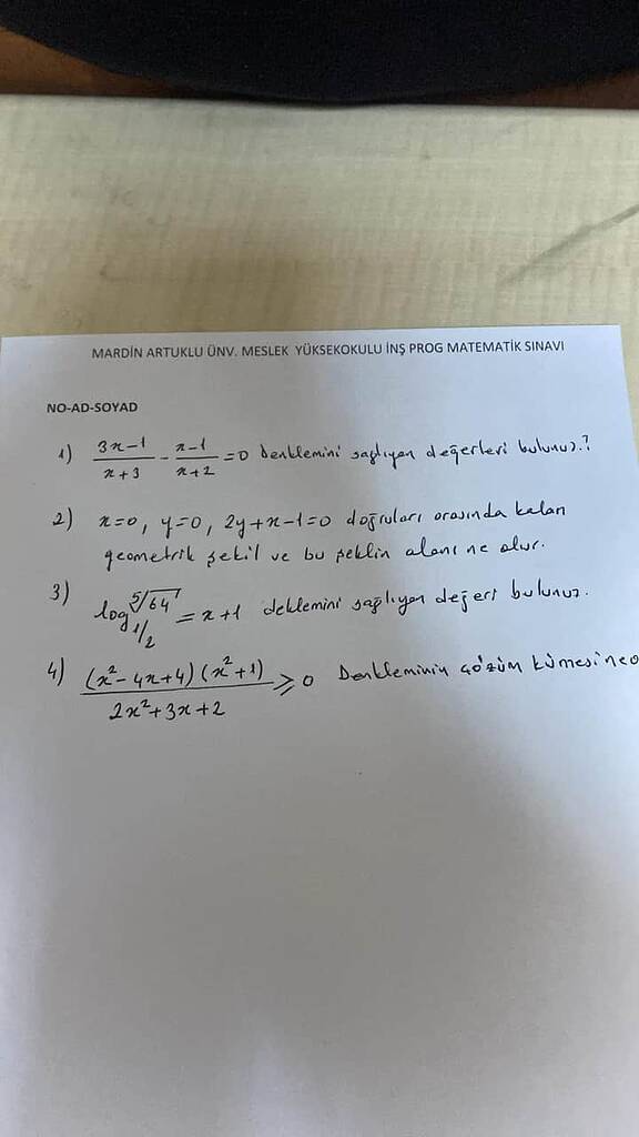 Matematik yazılı - Sorumatik