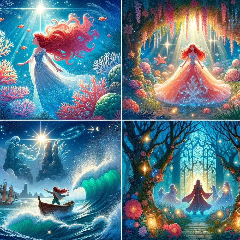 Mercan kız masalını anlatan resimler - Sorumatik