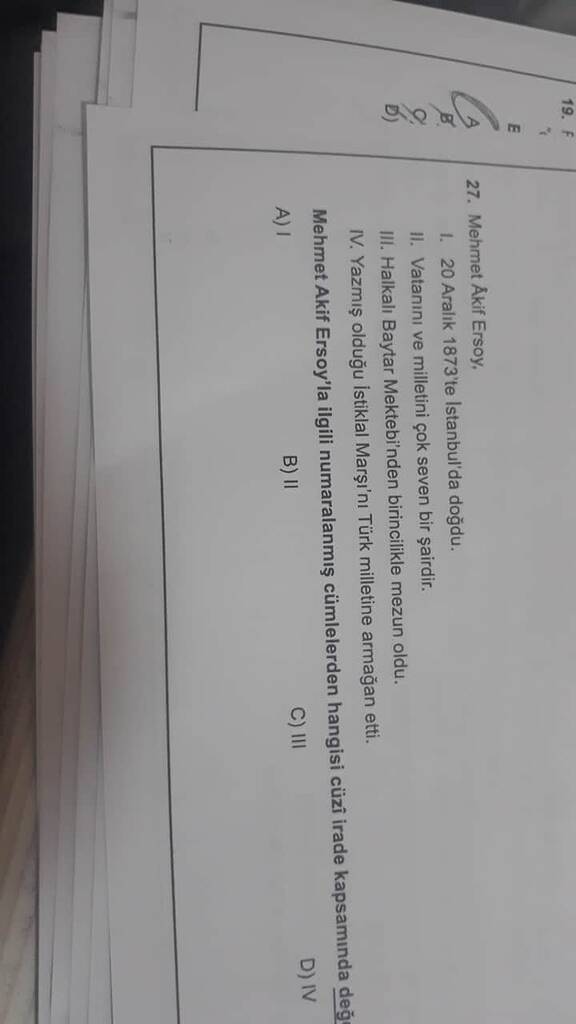 Mehmet Akif Ersoy ile İlgili Cümlelerin Doğruluğu ve Cüz'i İrade ...