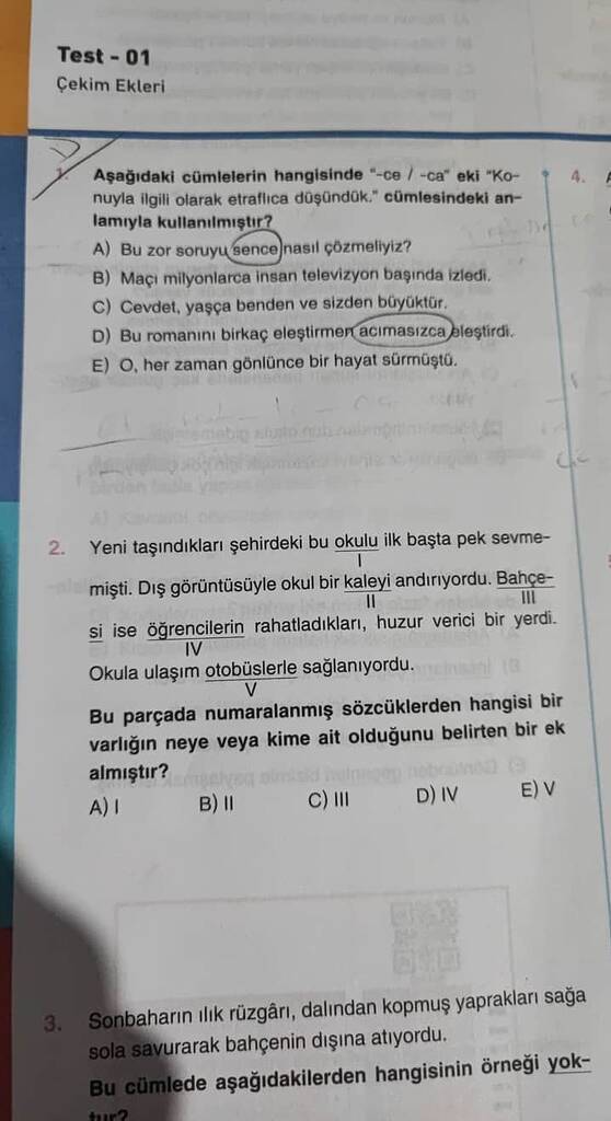 Sözcükte yapı - Sorumatik