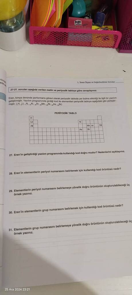 9.sinif kimya ders kitabi sayfa 101 kısa ve öz - Sorumatik