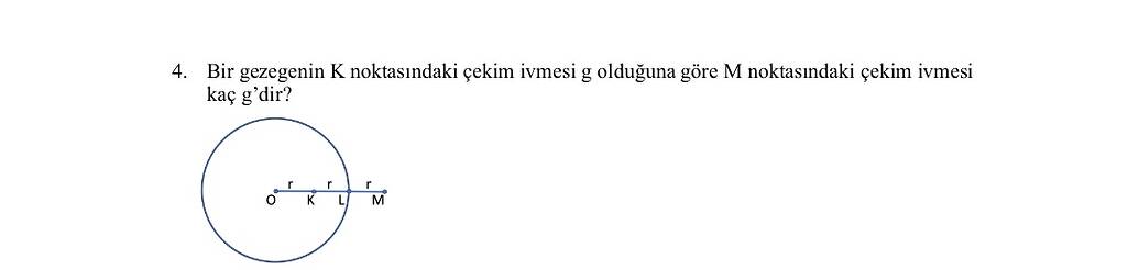 A Question About Gravitational Acceleration at Points K and M on a ...