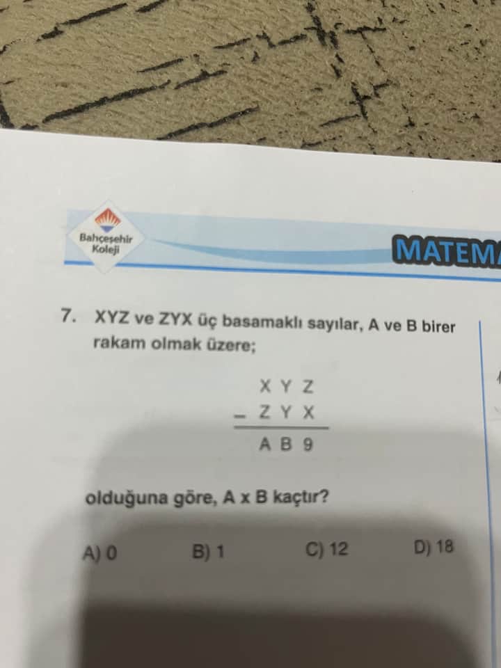 XYZ ve ZYX Toplama İşlemi Problemi Çözümü - Sorumatik