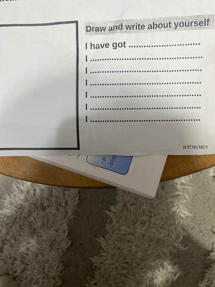 Resimli Soru: “Draw and write about yourself” Bölümü Nasıl Doldurulur ...