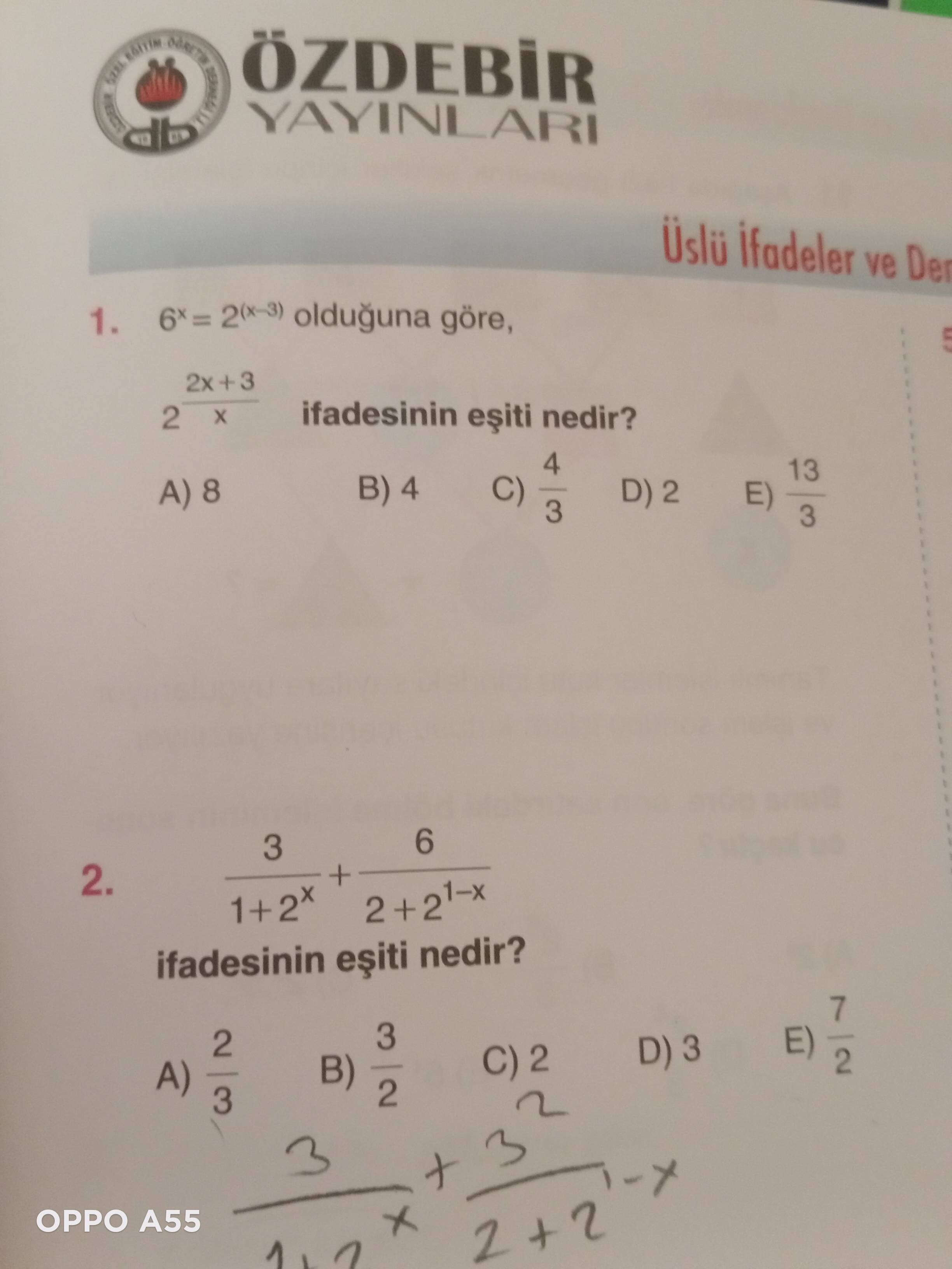 9. Sınıf matematik üslü ifadeler ve denklem - Sorumatik