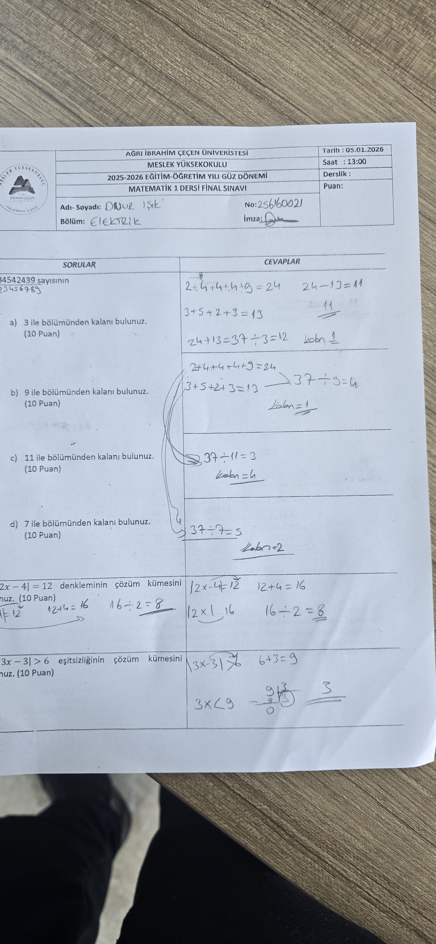 Mod 7, Mod 11 ve Mod 13 Konuları - YKS TYT Matematik - Sorumatik