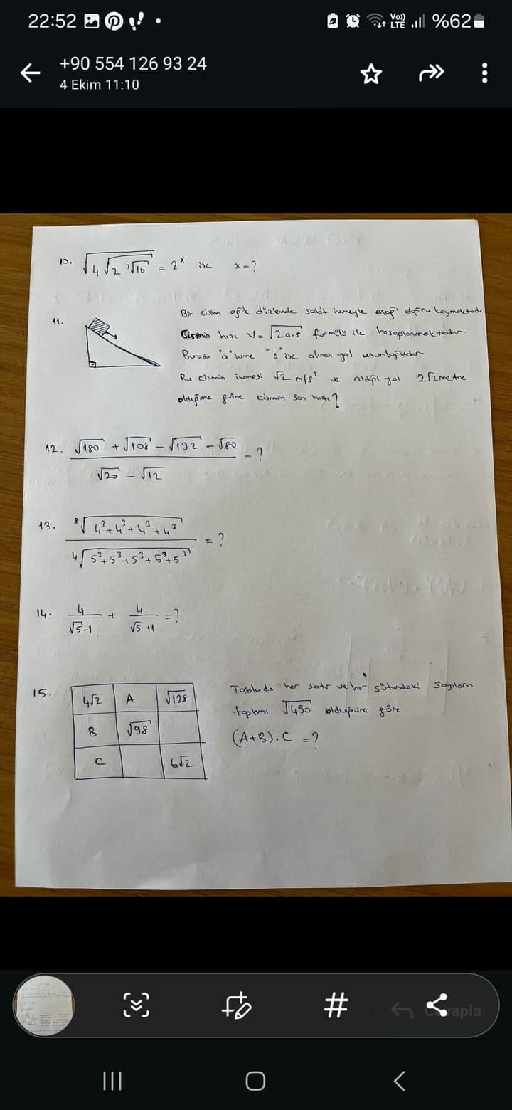Matmatik odevi - Sorumatik